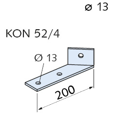 Halfen Befestigungswinkel FV KON 52/4 für Konsolen | 5015420190